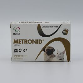 Halvet Metronid caja con 30tabs.- Farmacia Veterinaria Zamora